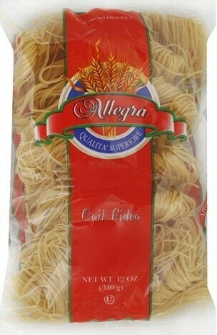 Allegra Pasta Coil Fideo 12oz 12/pcs