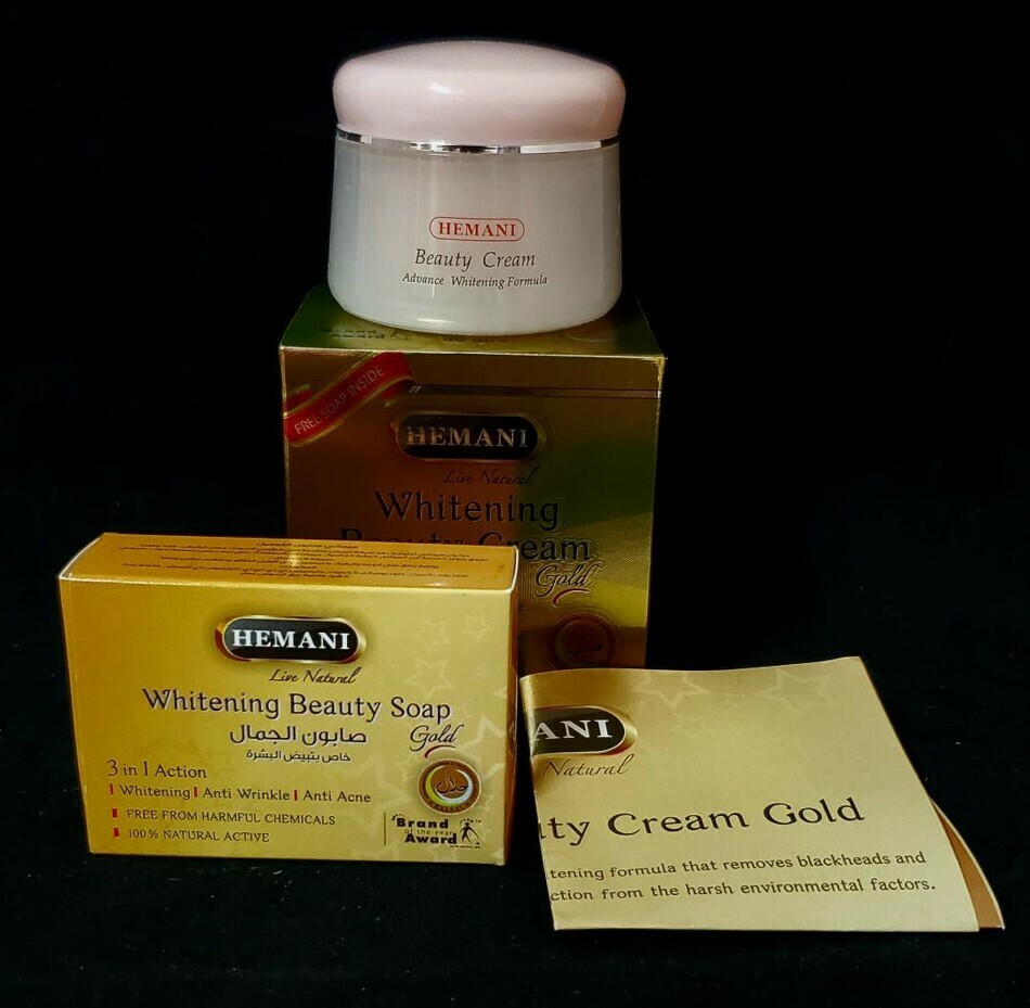 HEMANI Whitening Gold Cream with Free Soap 40g (1)pc