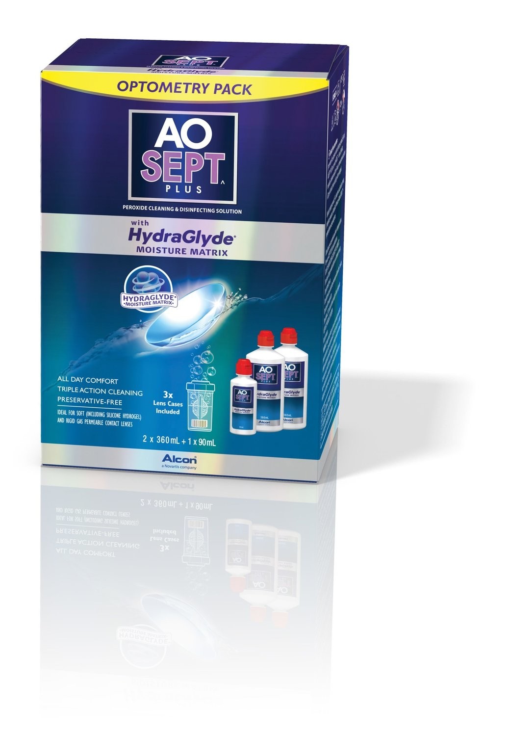 AOSept Plus with Hydraglyde optometry value pack