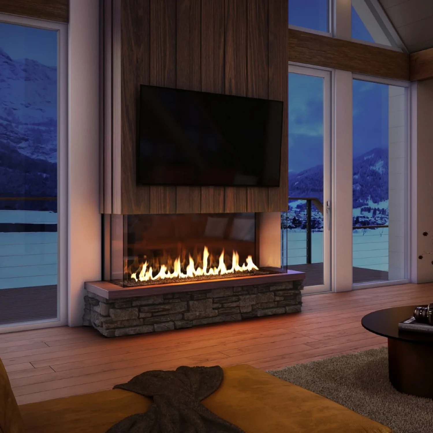 Stellar Enlight Bay custom fireplace in Pittsburgh PA