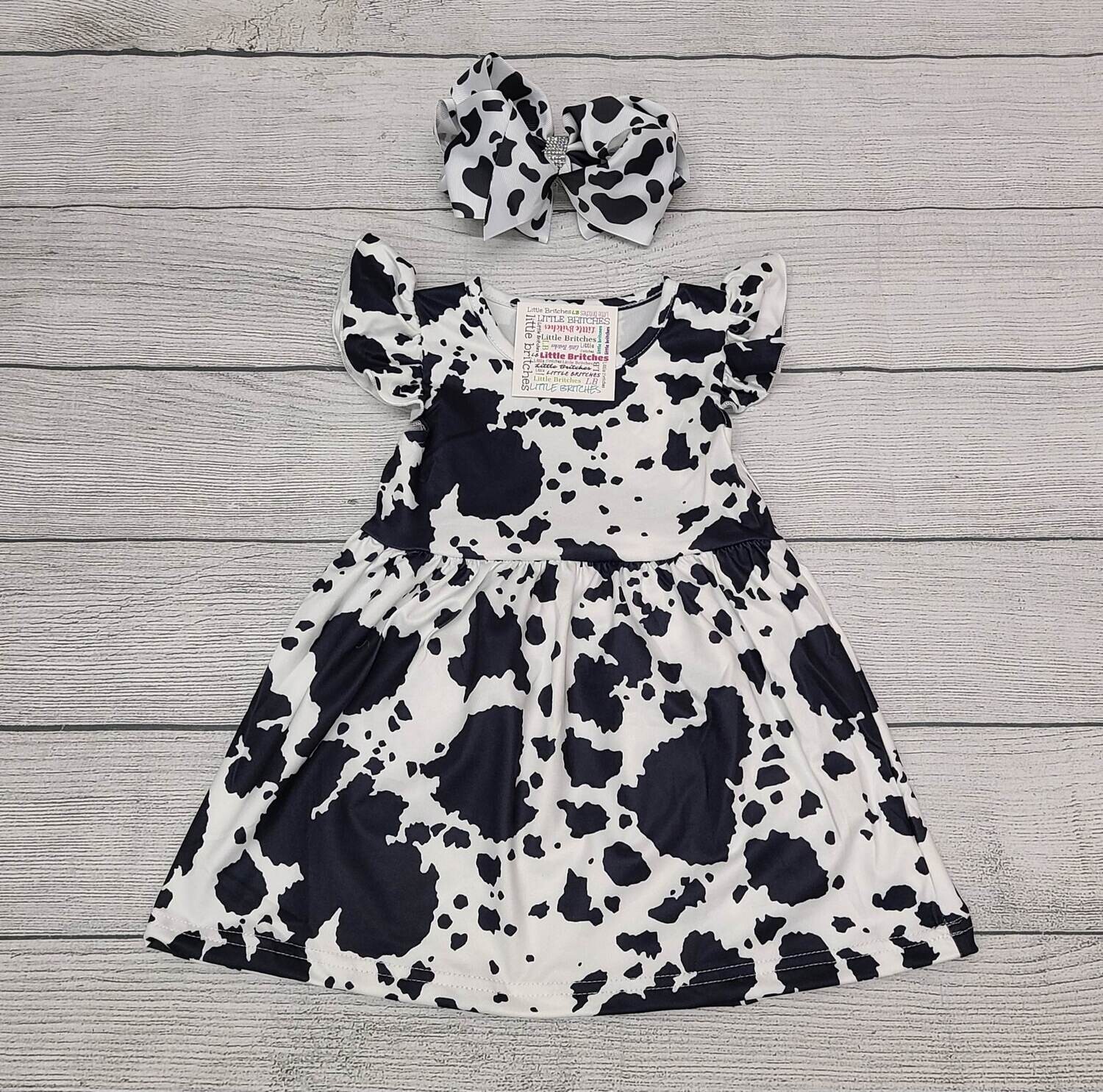 Holstein Cow Print Pearl Dress