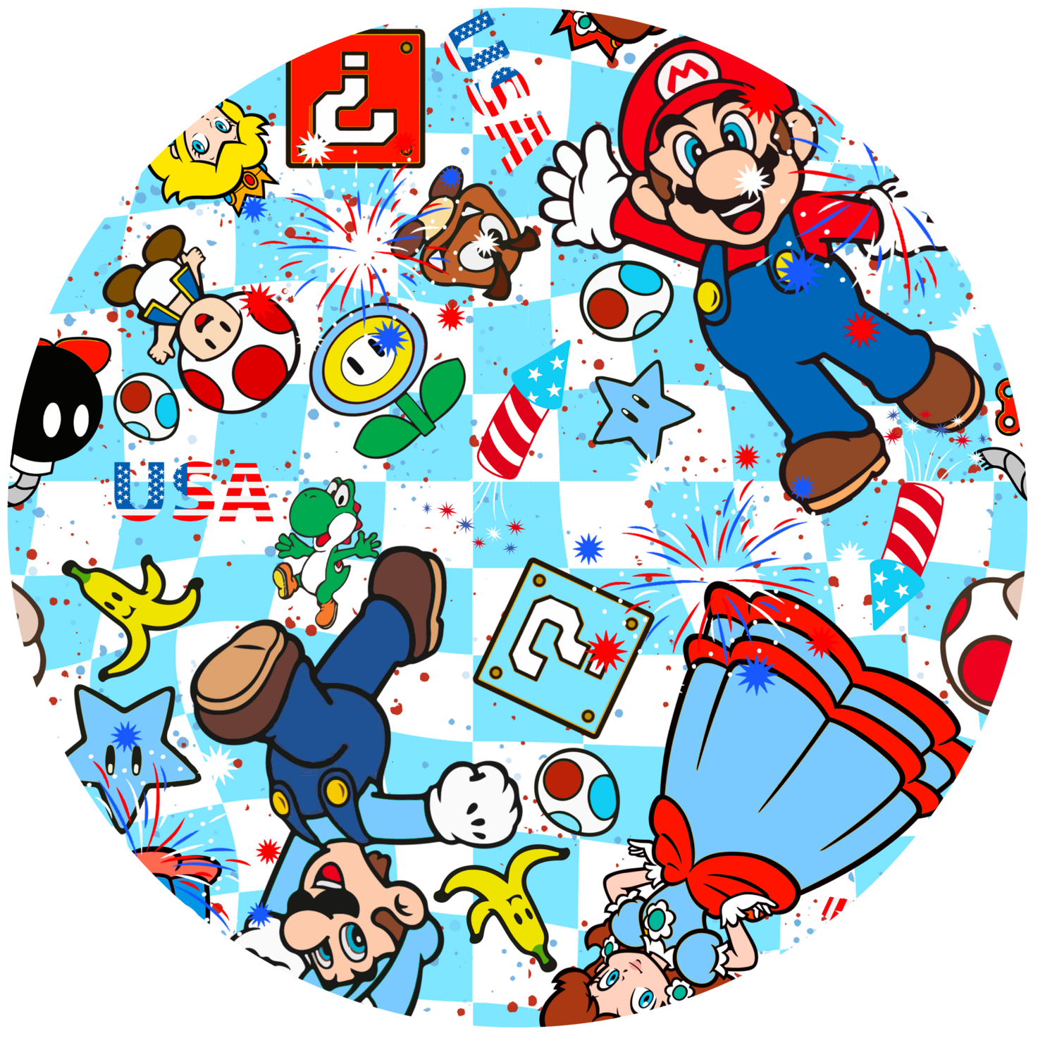 Secret Stock Reserve- Patriotic Mario - PREORDER- Ships In June