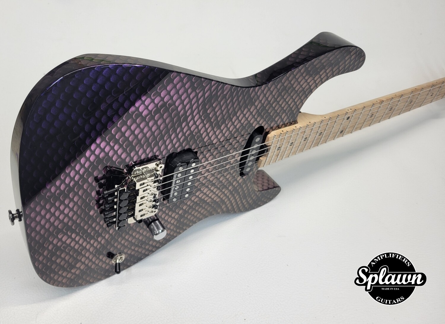 Splawn SS2 Guitar Color Shift Snakeskin Graphic Purple to Pink