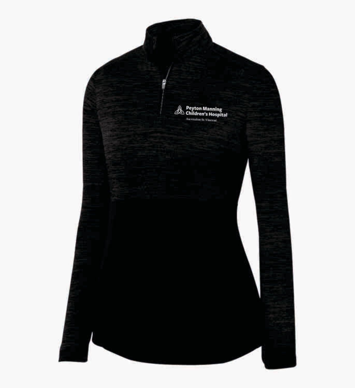 Ladies Quarter Zip Black