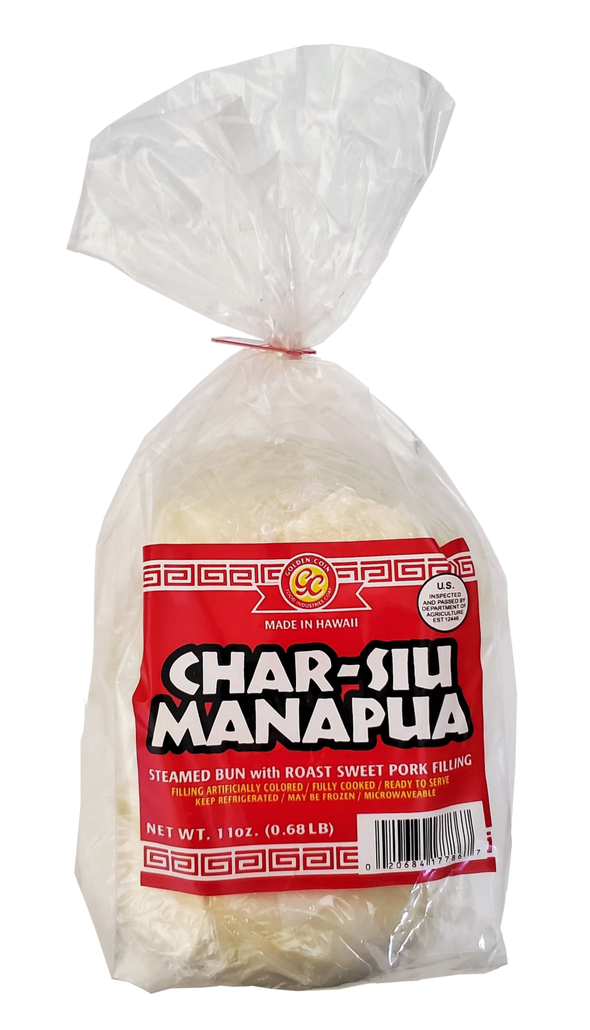 Manapua Char Siu Pork 3pcs - 11oz Pkg | Hawaiian Pork Bun