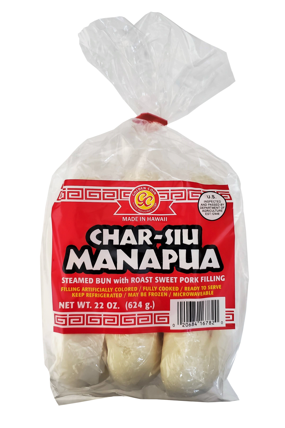 Char Siu Pork Manapua 6 ct 22 oz | Hawaiian Pork Bun