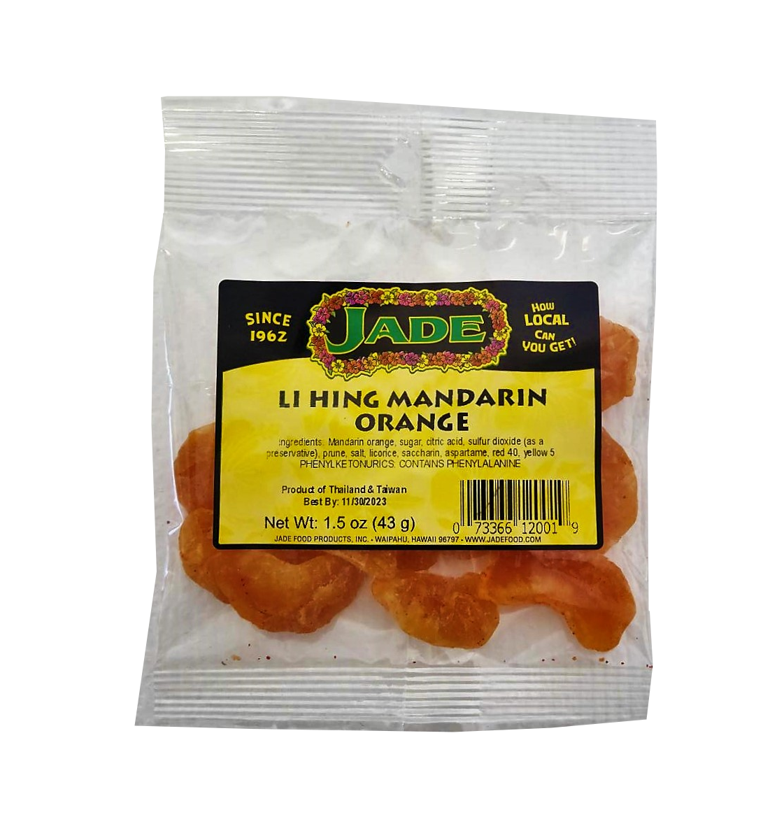 Jade Li Hing Mandarin Orange 1.5oz | Hawaiian Candy