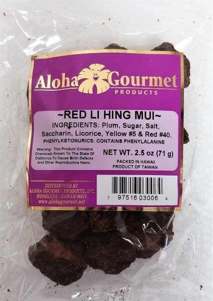Aloha Gourmet Red Li Hing Mui 2.5| We Ship Hawaii Snack