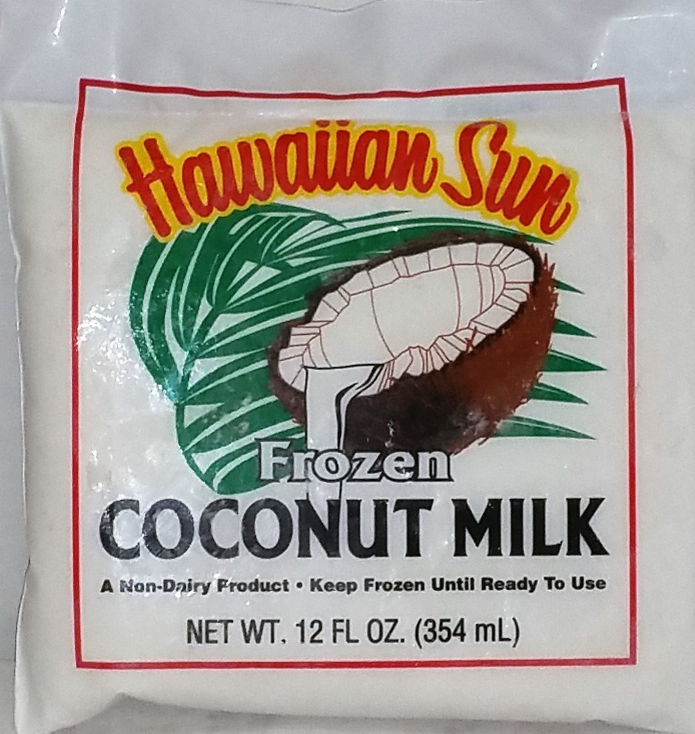 Hawaiian Sun Coconut Milk Bag Frozen 12 oz | Hawaii