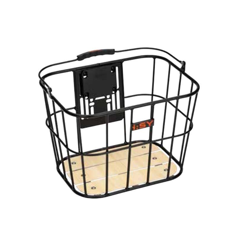 iSY Alu Korb mit Holzboden für den Frontträger KLICKfix