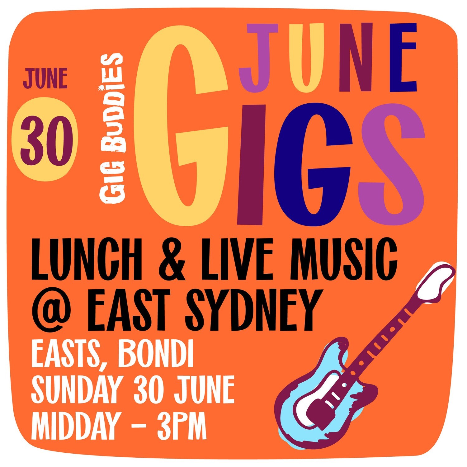 Lunch and live music @ Easts Bondi - Sunday 30 June
