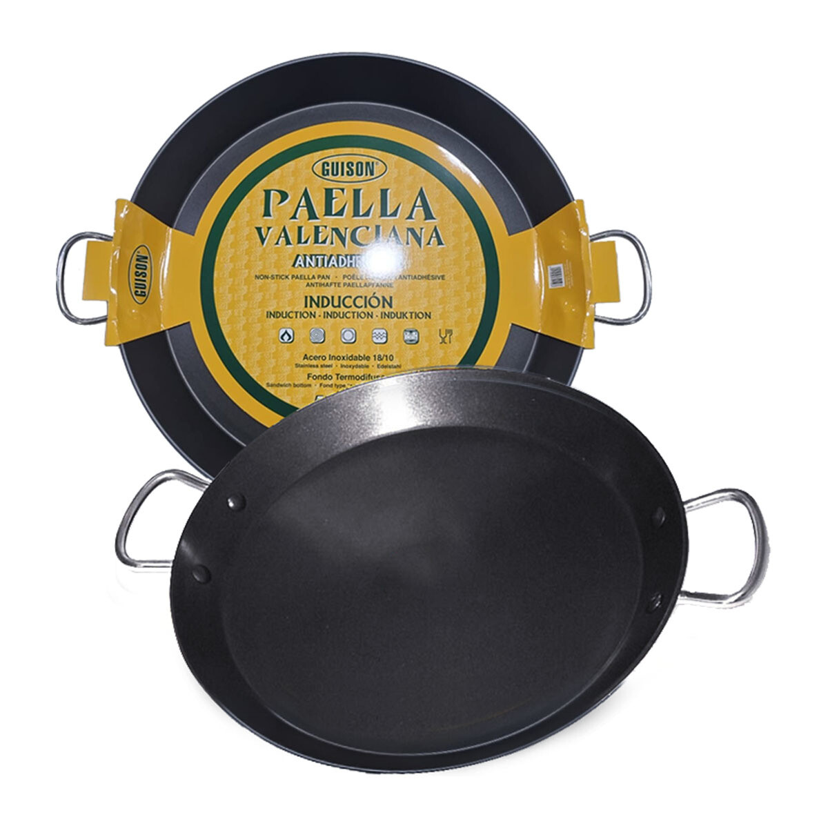 Nonstick Stainless Steel Paella Pan 50cm
