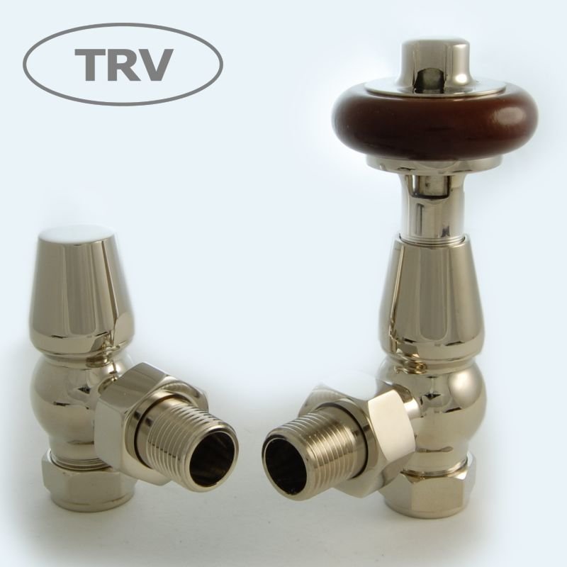 Traditional Enzo Thermostatic Angle Valve in Polished Nickel finish