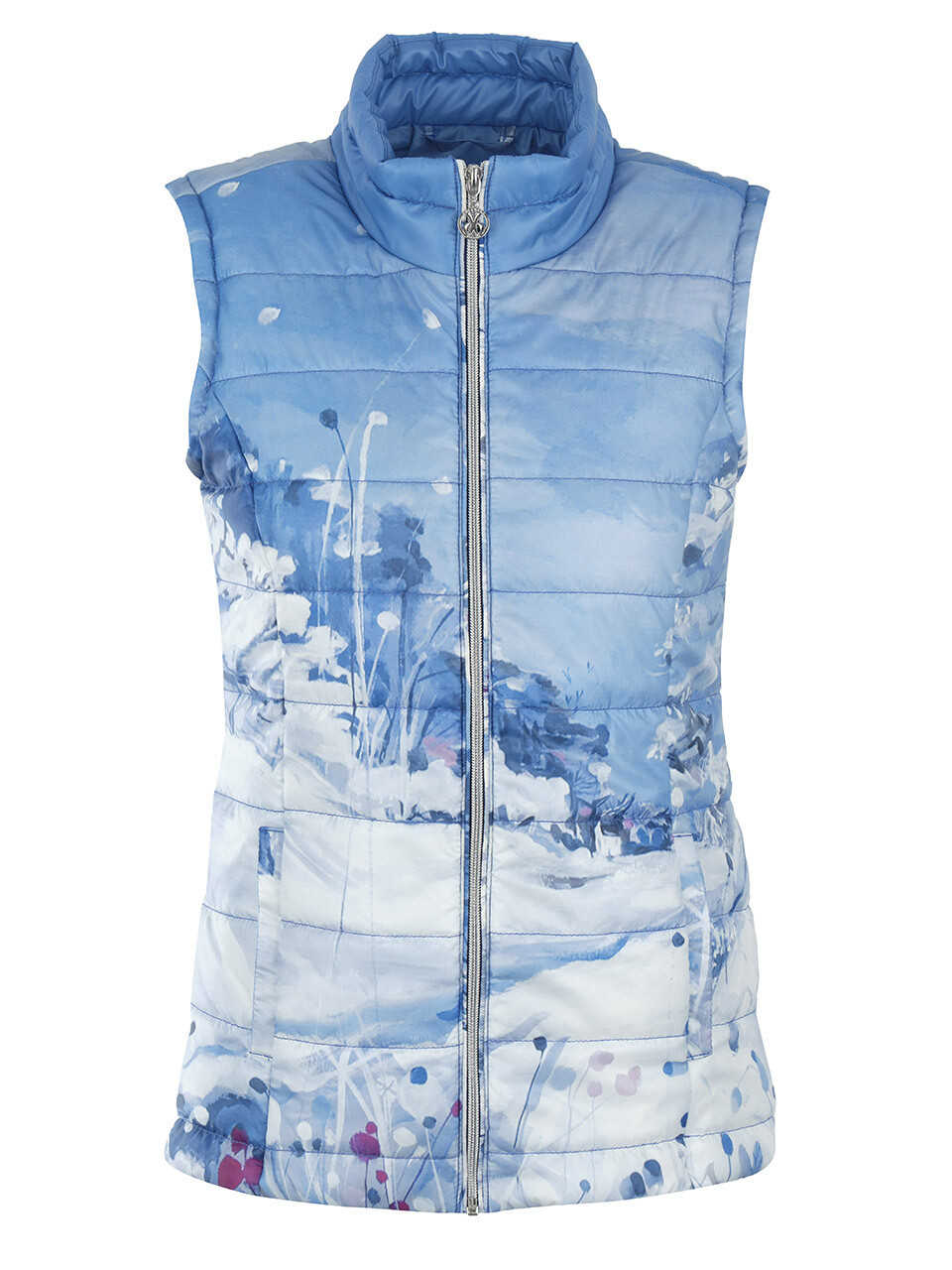 Simply Art Dolcezza: Snowfall Abstract Art Pocket Zip Vest - Wild Curves