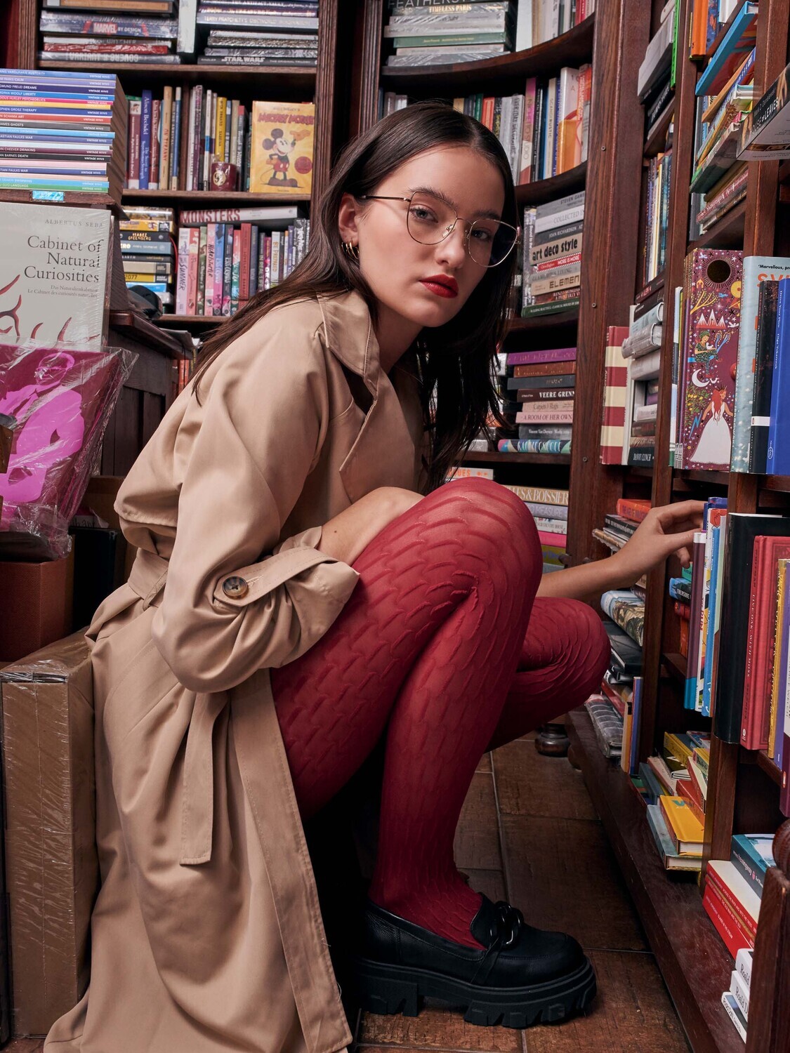 Fiore: Sweet Cherry Semi Opaque 40 Denier Tights - Wild Curves