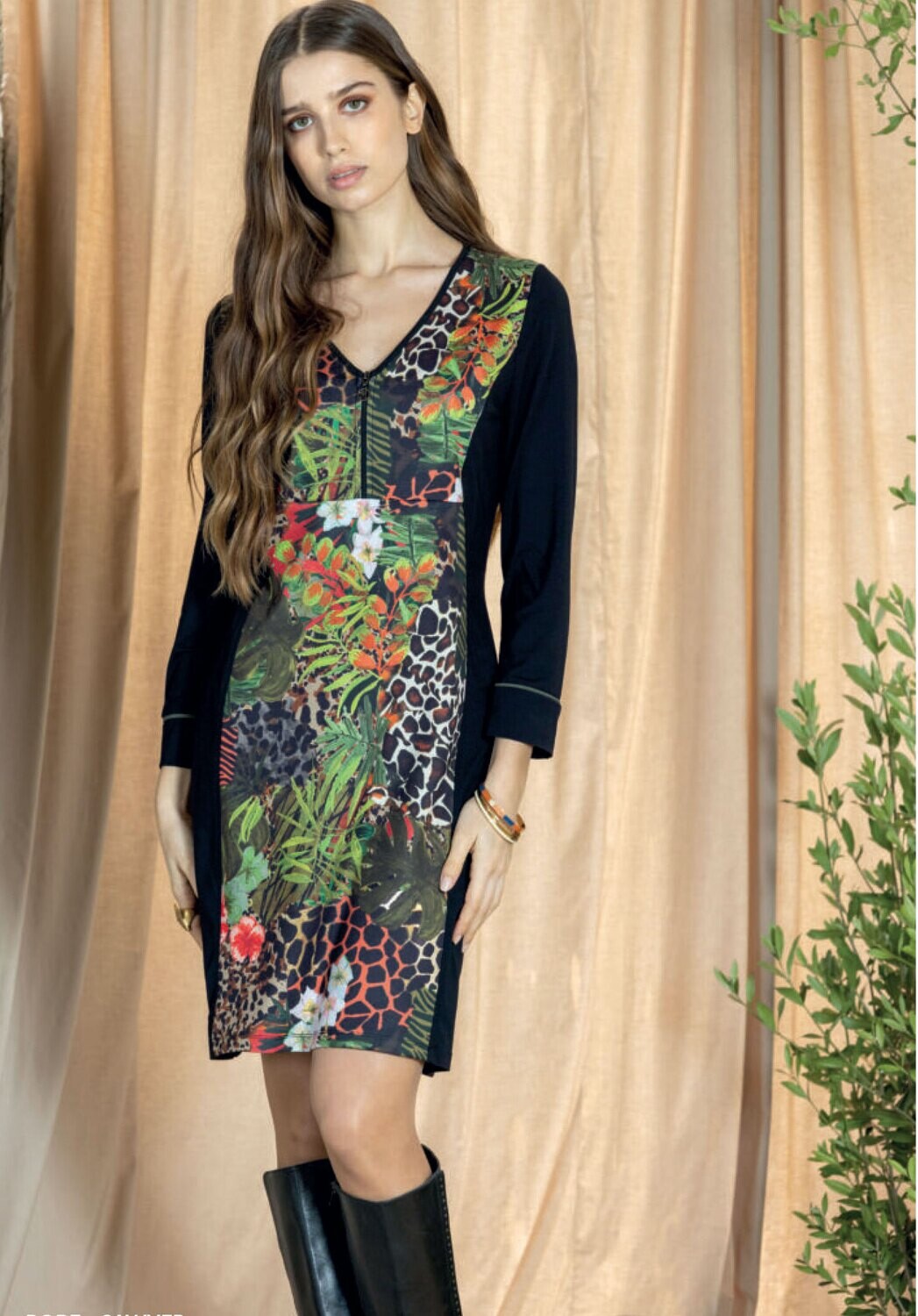 Maloka: Magic Safari Contrast Dress - Wild Curves