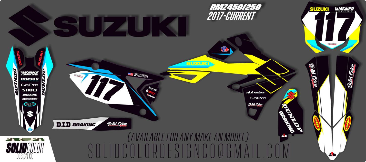 2019 Suzuki RMZ 450/250 "GP" Series Graphics Kit
