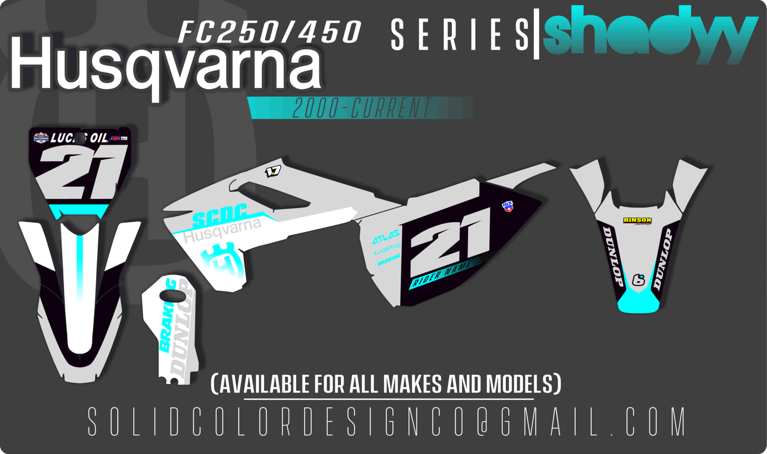 2018 Husqvarna FC250/350/450 "Shadyy" Graphics Kit