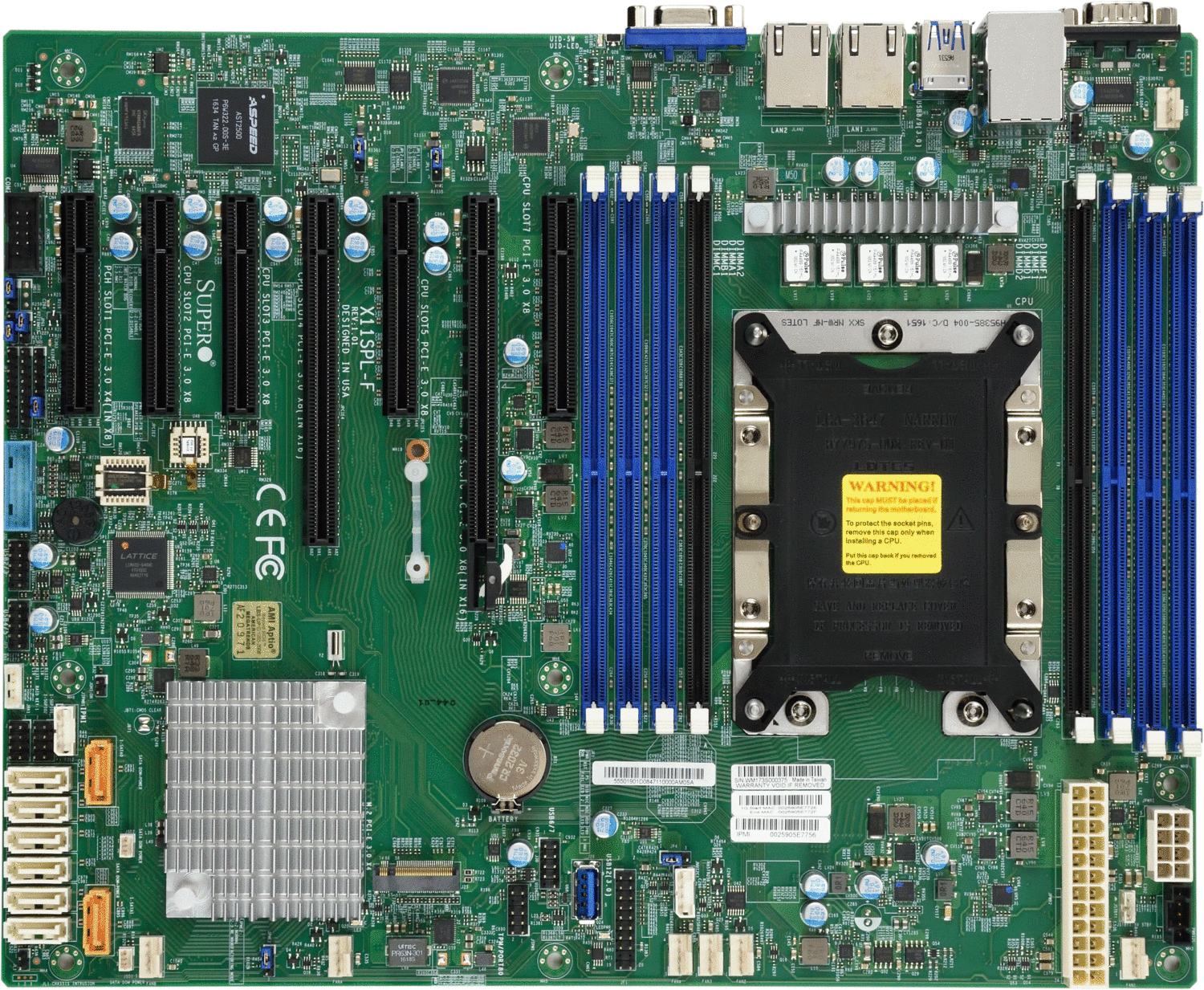 SuperMicro X11SPL-F Single Socket P LGA3647 ATX Server Motherboard – Catalog – Universal Systems