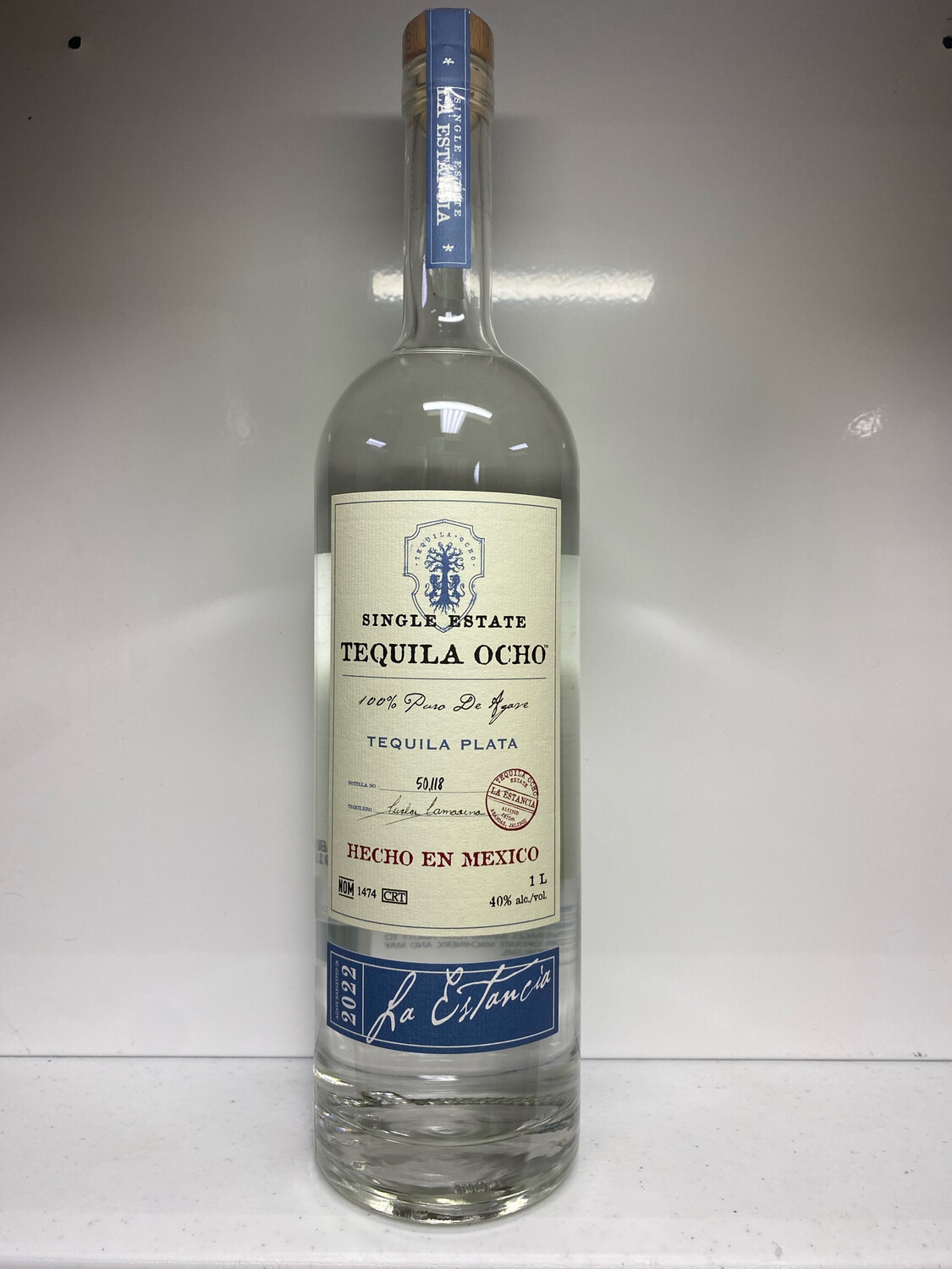 Tequila Ocho Plata 1L – Tequila – Houston Liquor Store