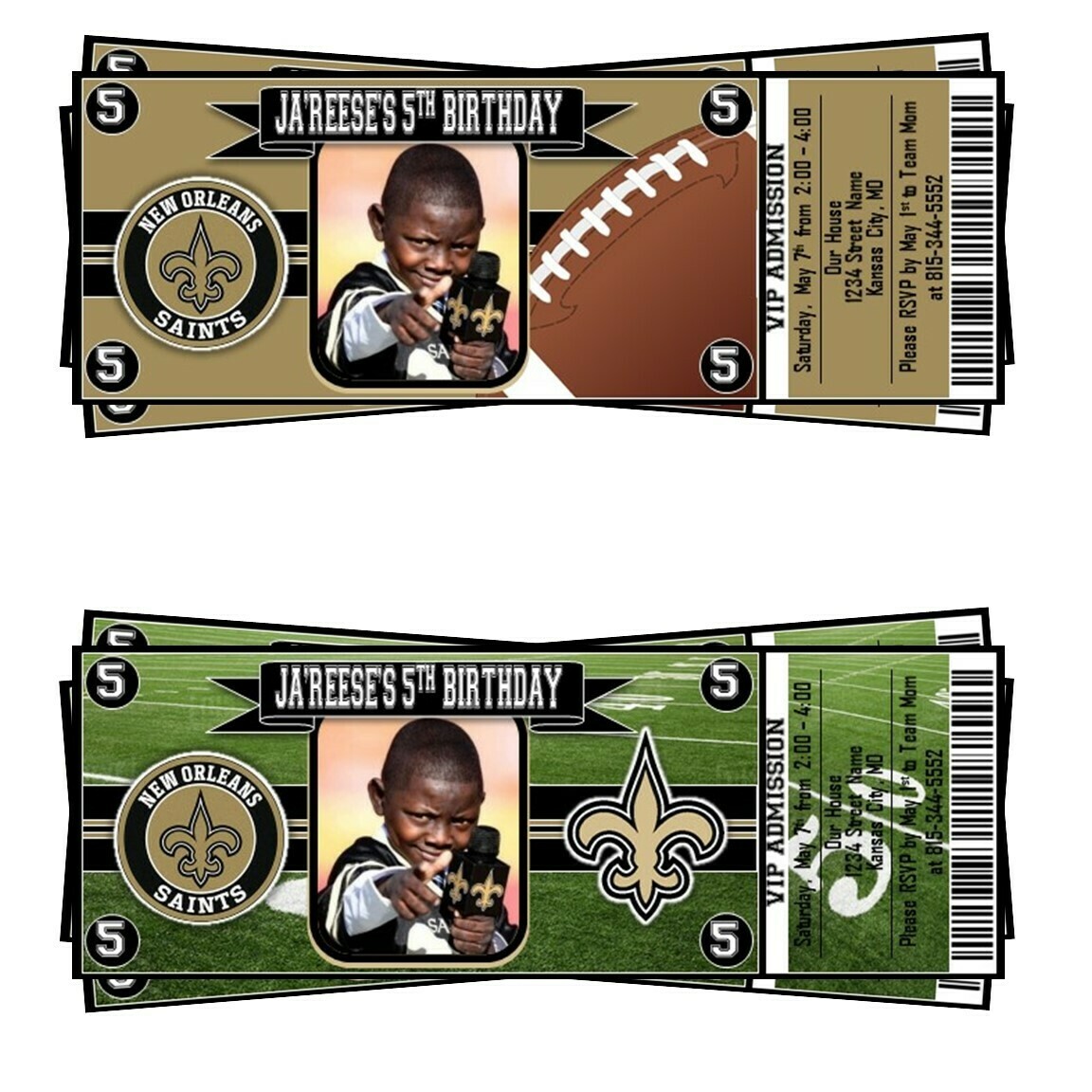 New Orleans Saints NFL Football Photo Ticket Horizontal