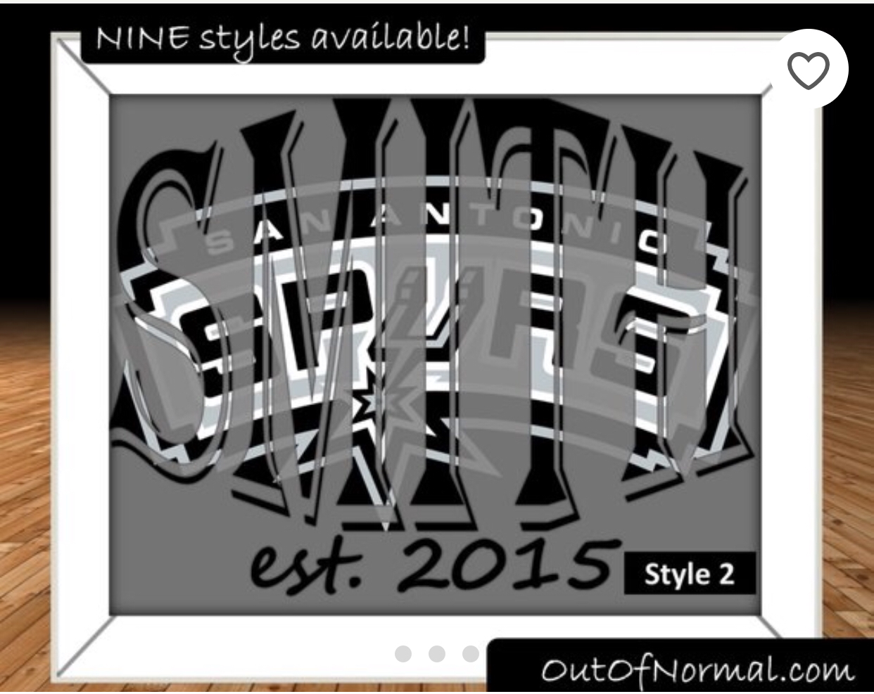 San Antonio Spurs NBA Basketball Custom Name Art Gift Xmas Present