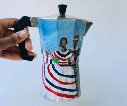 Greca Pintada a Mano "Baile Folklorico Dominicano"