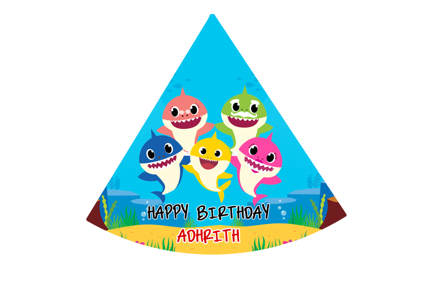 Personalized Birthday Party Caps / Hats (10Pcs)