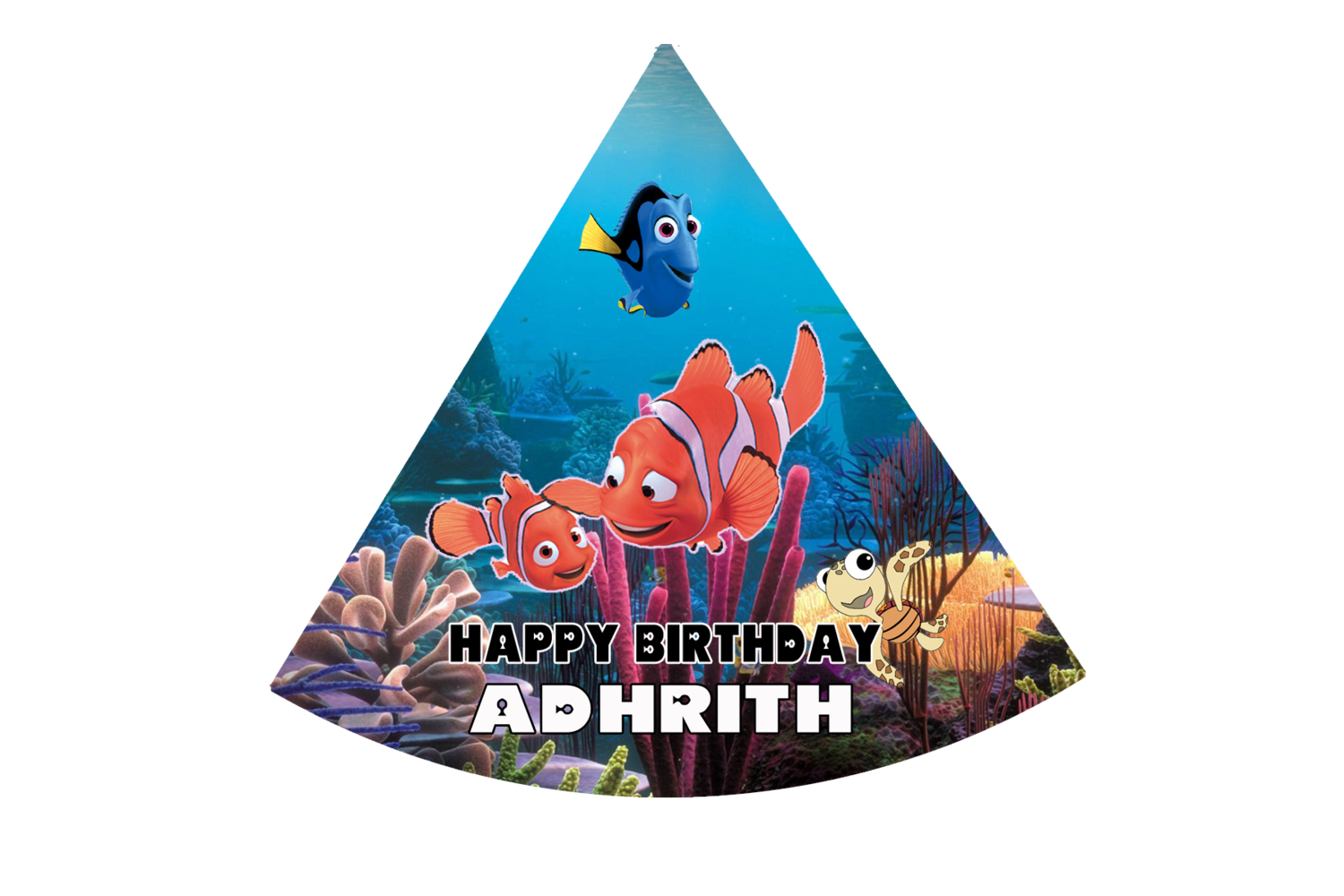 Personalized Finding Nemo Party Caps / Hats (10Pcs)