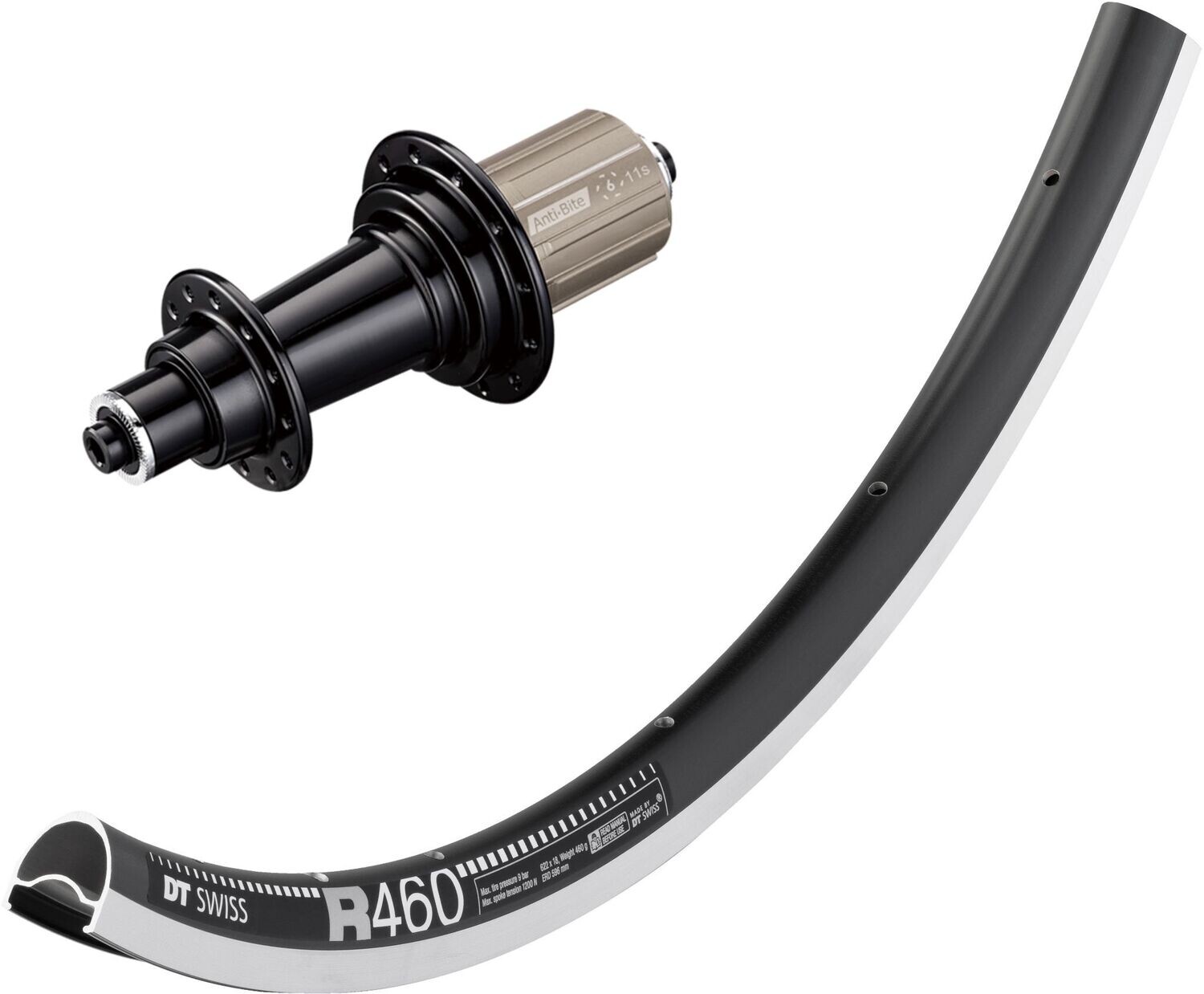 DT Swiss R460 rim with Bitex RAR12 hubs.