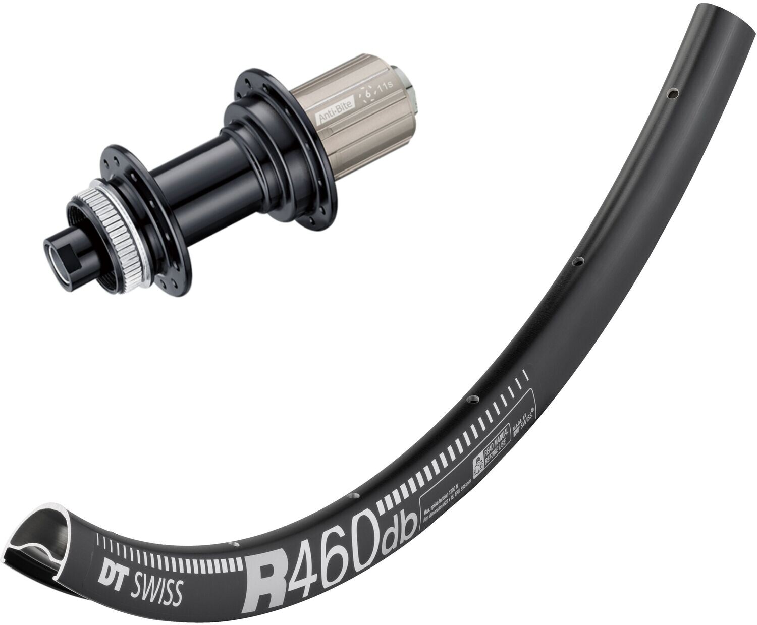 DT Swiss R460 rims with Bitex BX106 hubs, Disc Brake