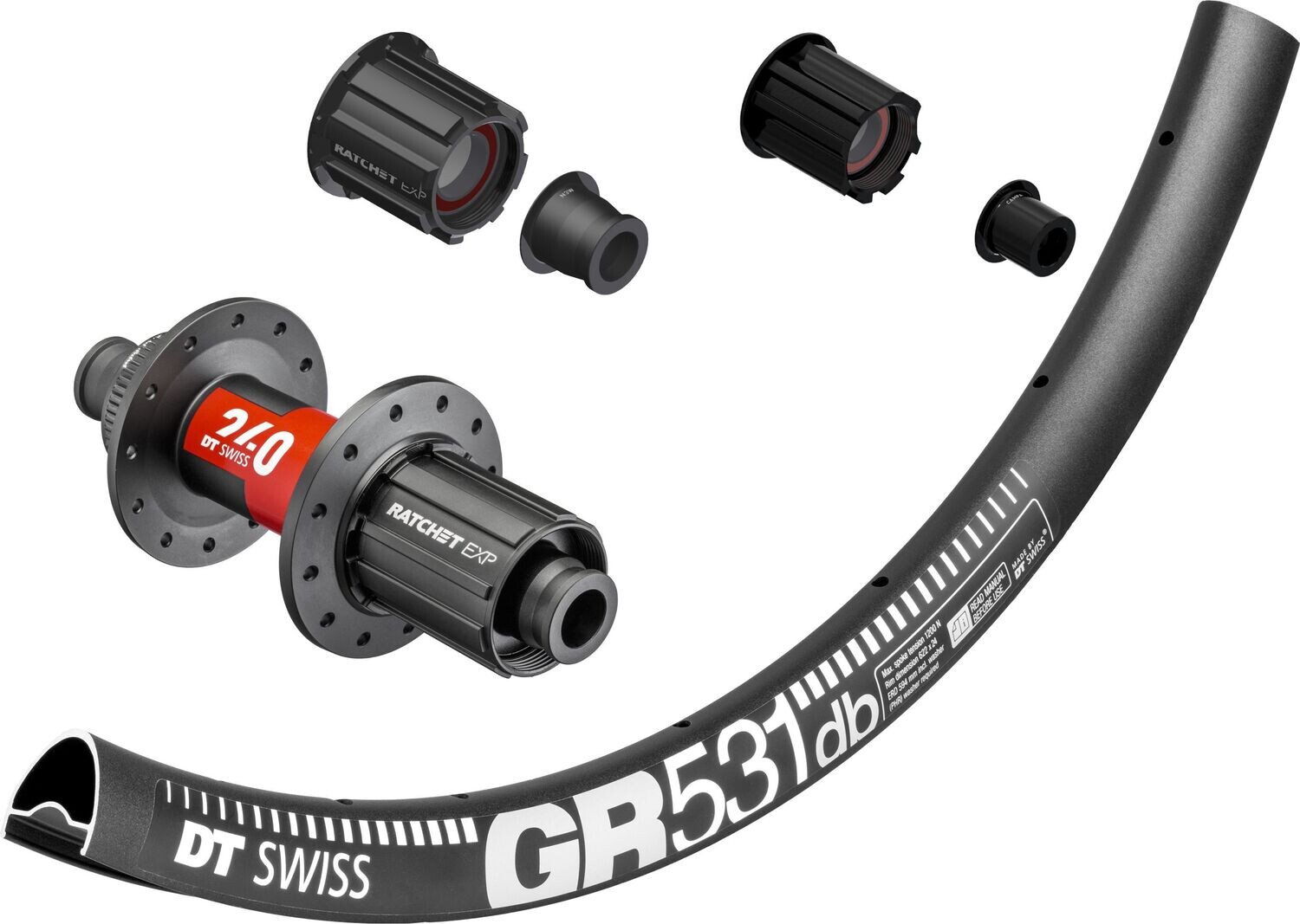 DT Swiss GR531 rims with DT Swiss 240 hubs.