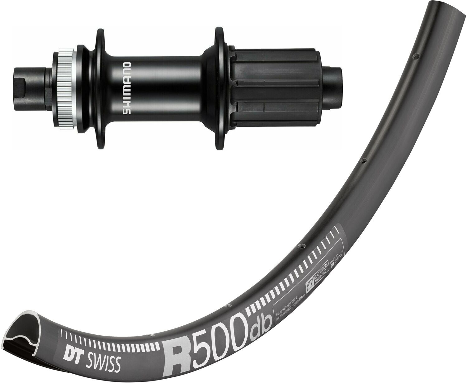 DT Swiss R 500 700c rim with Shimano RS470 hubs. For disc brake and ...