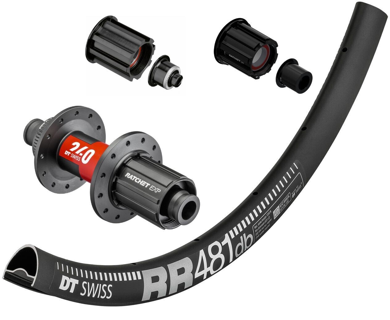 DT Swiss RR 481 700c rim with DT Swiss 240 hubs. For disc brake and ...