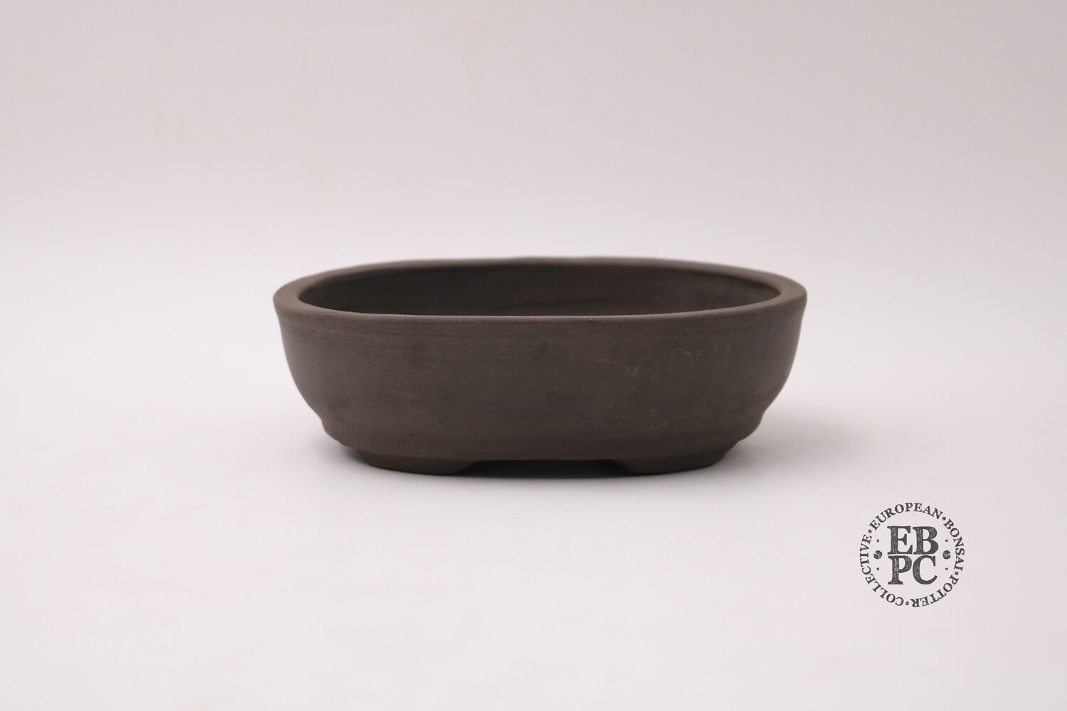 SOLD - Zey Ceramics - 17.5cm; Unglazed; Dark Brown Clay; Basal Band ...
