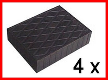 Set of 4 Universal Scissor Lift Rubber Pads - 160x120x40 mm