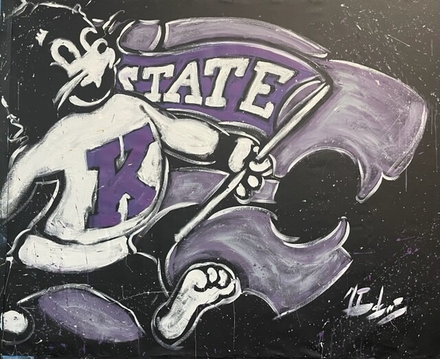 Willie the Wildcat & Powercat (Original on CANVAS)