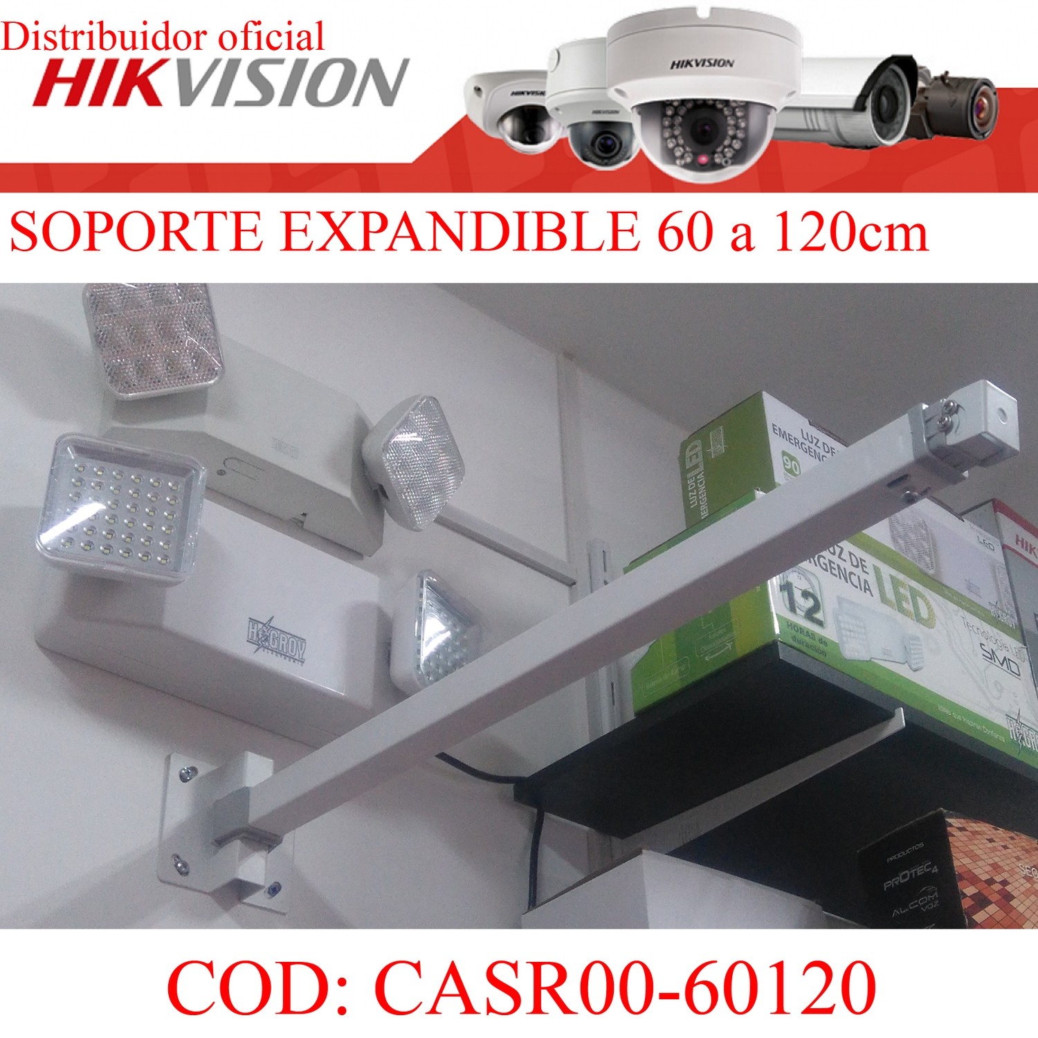 SOPORTE EXPANDIBLE CCTV DE 60 A 120CM