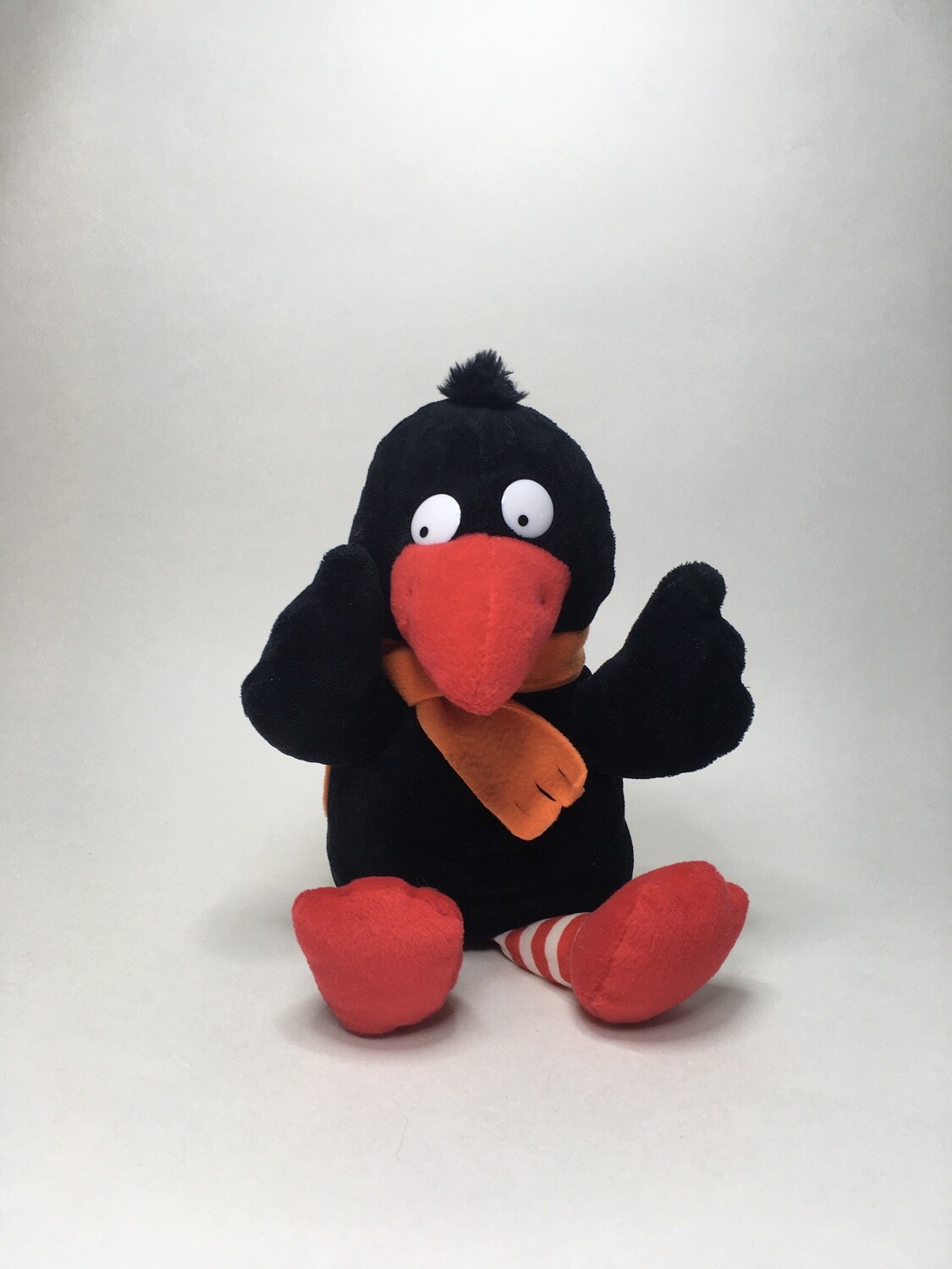 Rabe / Krähe Toy Time Handpuppe stehend 35cm selten