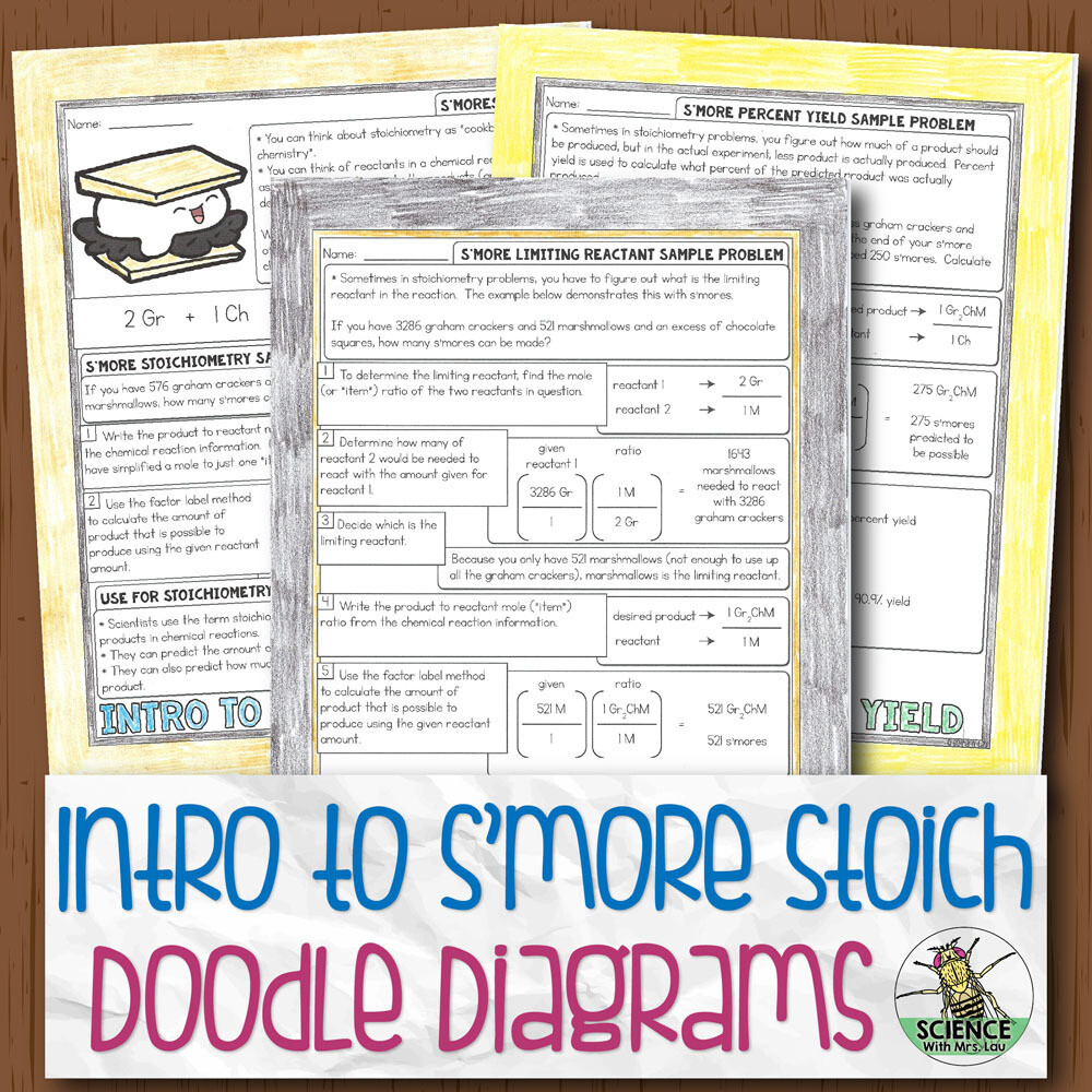 S'more Stoich Chemistry Doodle Diagrams | Store - Science and Math with ...