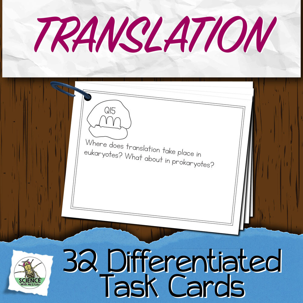 Translation Task Cards | Store - Science and Math with Mrs. Lau