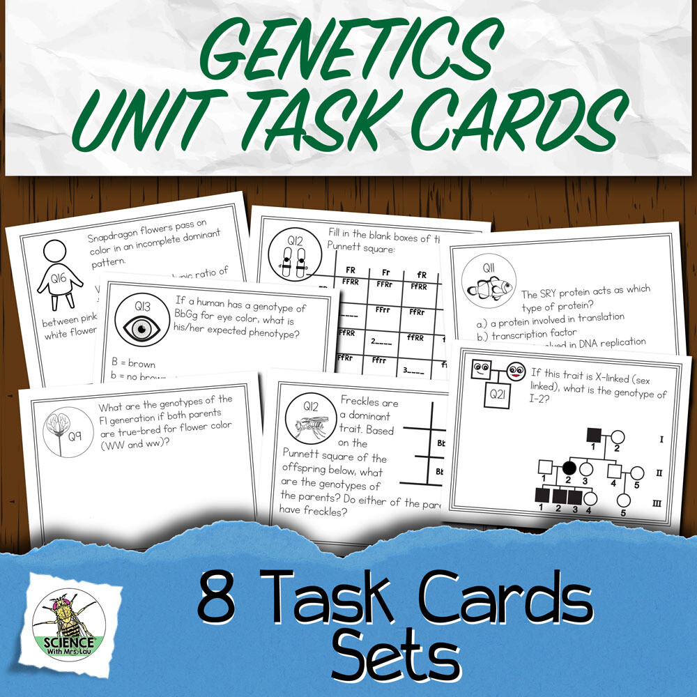 Genetics Task Card Unit | Store - Science and Math with Mrs. Lau