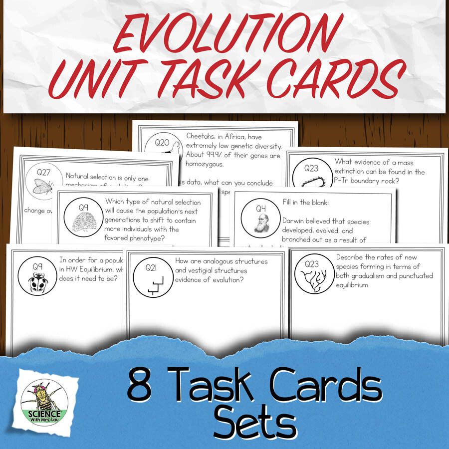 Evolution Task Card Unit | Store - Science and Math with Mrs. Lau