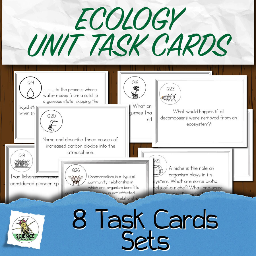 Ecology Task Card Unit | Store - Science and Math with Mrs. Lau