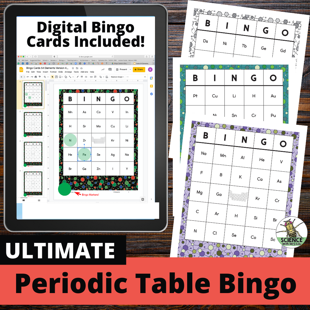 Ultimate Periodic Table Bingo Set | Store - Science and Math with Mrs. Lau