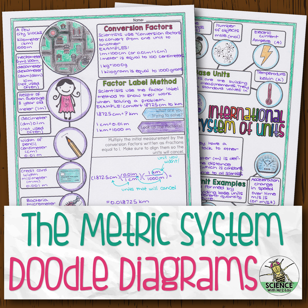 Metric System Doodle Diagrams | Store - Science and Math with Mrs. Lau