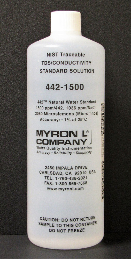 442-1500, Myron L Company 1500ppm, Calibration Solution, Quart
