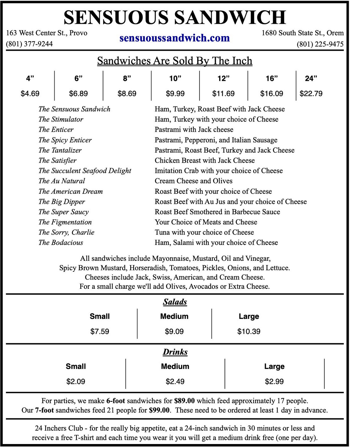 Basic Old School Menu