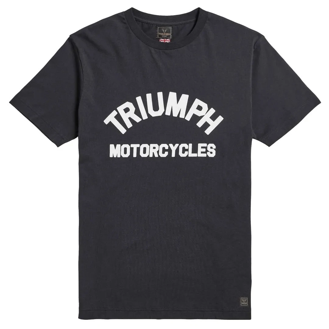 Triumph Burnham Arch Logo Jet Black Crewneck Tee Shirt - MTSS20010 ...