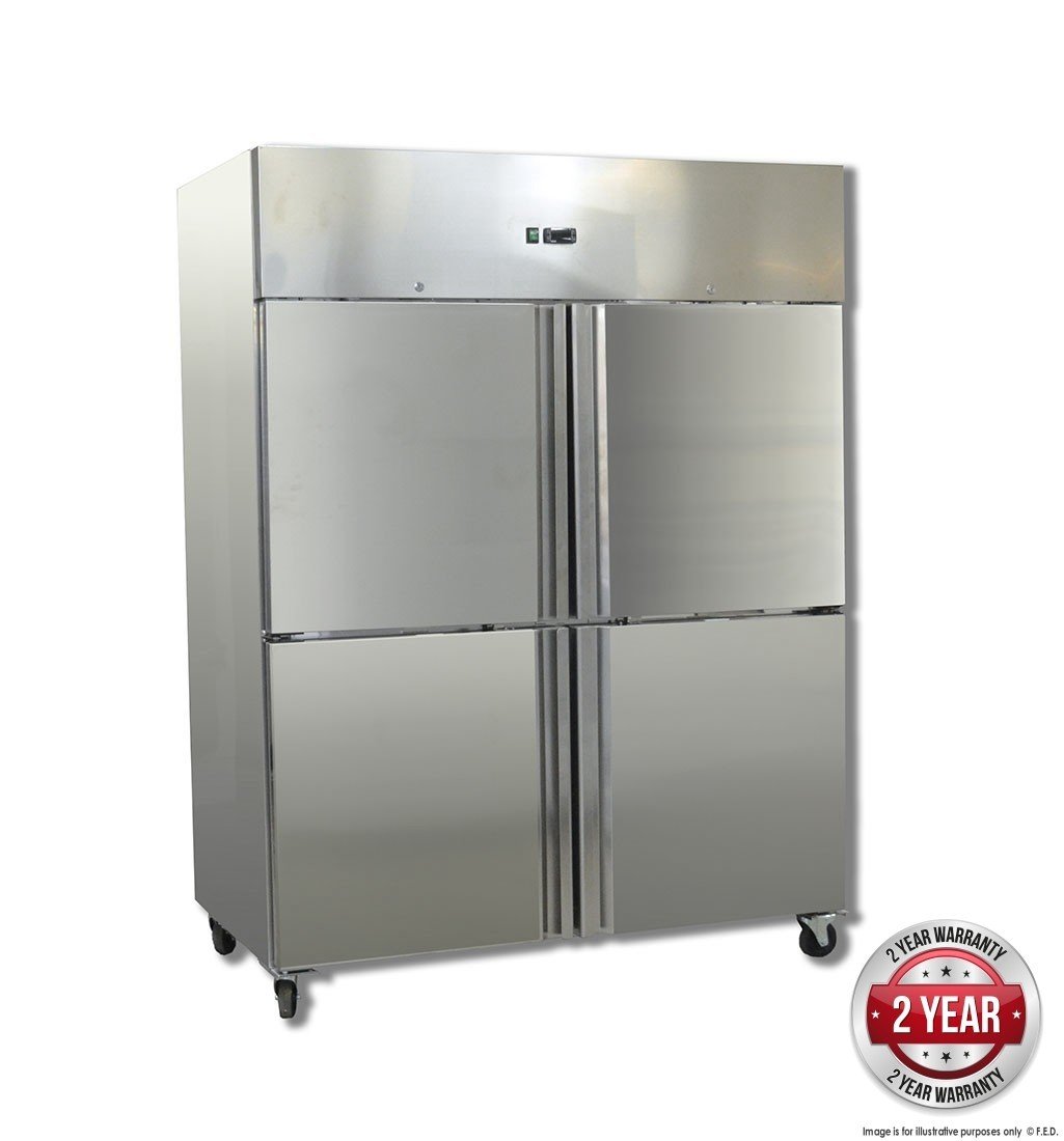 FED Upright 2 Solid Split Door Freezer